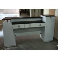 China Luxury Used Beauty Salon Reception Desk Checkout Counter Front Desk Table 120cm for sale