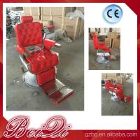 China Hydraulic Barber Chair Black Reclining Salon Furniture 360 Degree Swivel 110kg Capacity for sale