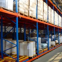 China OEM Size Q235B Steel Push Back Shelving Heavy Duty Steel Racking For Bulk Loads for sale