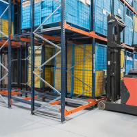 China Adjustable Q235B Push Back Racks for LIFO Warehouse Storage Up to 1200kg/Pallet for sale
