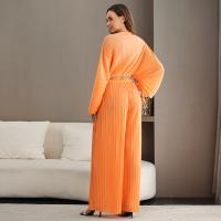 China Solid Color Women Evening Gowns Long Sleeve Ruffle Loose Personalised for sale