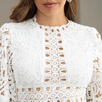 China Lace Stand Collar Lantern Sleeve Blouse OEM Service ODM Service for sale