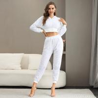 China Elastic Waistband Women's Two Piece Jumpsuit Sequins Ladies High Waisted Joggers for sale