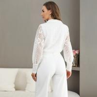 China Deep V Neckline Embroidered Lace Top Personalised Hollow Out for sale