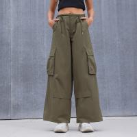 China V Collar Cargo Pants And Crop Top Set 65% Polyester 35% Cotton for sale