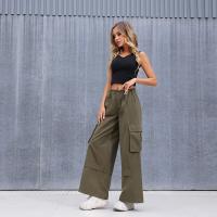 China V Collar Cargo Pants And Crop Top Set 65% Polyester 35% Cotton for sale