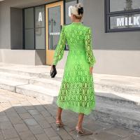 China Crochet Cardigan Tie Front Kimono Cover Up Long Sleeve Sheer Boho Gypsy Circle Crochet Lace Trim Maxi Green Midi Dress for sale