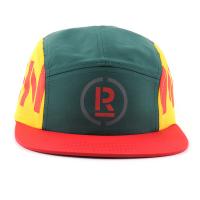 China Oem Running 5 Panel Camp Caps Lightweight Custom Embroidery Logo All Over Printing for sale
