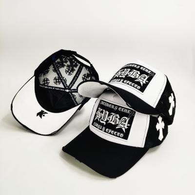 China Embroidered Patch Flowers Custom Embroidery Trucker Hats Mesh Cotton PU Leather Stitching All Around Patch for sale