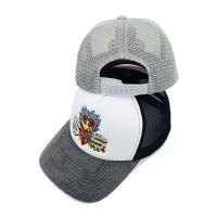 China Embroidery Foam Mesh Corduroy 5 Panel Trucker Cap Streetwear Snapback With Brim for sale