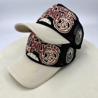 China Printed Foam Mesh 5 Panel Trucker Cap Puff Printing Snapback Structured Cap for sale
