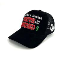 China Suede 3D Embroidery 5 Panel Trucker Cap Snapback Cap Breathable Cap Snapback for sale