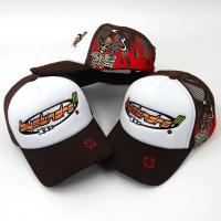 China Embroidered Mesh 5 Panel Trucker Cap Sport Truckers Adult Embroidered Custom for sale