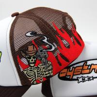China Embroidered Mesh 5 Panel Trucker Cap Sport Truckers Adult Embroidered Custom for sale