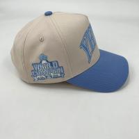 China Custom 5 Panel Caps Curved Brim Structured Baseball Cap Custom Embroidery for sale