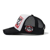 China Classic Mesh Cotton 5 Panel Trucker Cap 3D Embroidery Snap Back Distressed Gorras Sports for sale