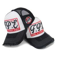 China Classic Mesh Cotton 5 Panel Trucker Cap 3D Embroidery Snap Back Distressed Gorras Sports for sale
