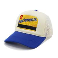China Embroidery Mesh Foam 5 Panel Trucker Cap Patch Big Breathable With Rope for sale