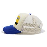 China Embroidery Mesh Foam 5 Panel Trucker Cap Patch Big Breathable With Rope for sale