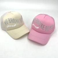 China Rhinestone Mesh 5 Panel Trucker Cap Curved Brim For Sport Snapback Cap for sale