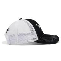 China Cotton Mesh Embroidery Trucker Hats Structured 6 Panel Snap Back Breathable Plain for sale