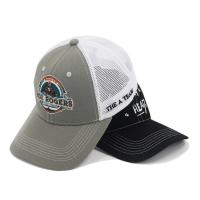 China Cotton Mesh Embroidery Trucker Hats Structured 6 Panel Snap Back Breathable Plain for sale