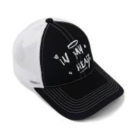 China Cotton Mesh Embroidery Trucker Hats Structured 6 Panel Snap Back Breathable Plain for sale