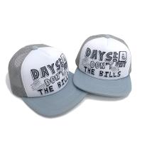 China Foam Mesh 5 Panel Trucker Hat Structured Outdoor Unisex Flat Brim Snapback for sale