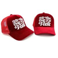 China Mesh Velvet Trucker Hat Puff Embroidered Sports Snapback Cap Cap Snapback for sale