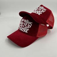 China Mesh Velvet Trucker Hat Puff Embroidered Sports Snapback Cap Cap Snapback for sale