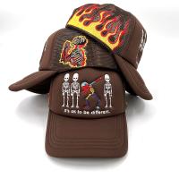 China Polyester Foam 5 Panel Trucker Hat Beautifully Embroidered Snapback Cap for sale