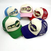 China Profile 100% Polyester Mesh Foam 5 Panel Trucker Hat Sports Two Color Custom Screen Printing Puff Print for sale