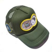China 3D Embroidery Foam 5 Panel Trucker Hat Print Patch Snap Back Green Cap for sale