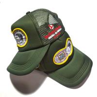 China 3D Embroidery Foam 5 Panel Trucker Hat Print Patch Snap Back Green Cap for sale
