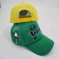 China Embroidered Mesh Foam 5 Panel Trucker Cap Skull Snapback Gorras Structured Cap for sale