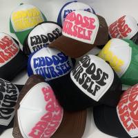 China Foam Puff Custom 3D Embroidery Trucker Hats Print Snapback Cap Structured Cap for sale