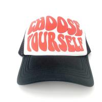 China Foam Puff Custom 3D Embroidery Trucker Hats Print Snapback Cap Structured Cap for sale
