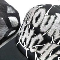 China Full Embroidery Foam Mesh 5 Panel Trucker Hat Special Cross Embroidered Hat3d Embroidered Puff for sale