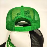 China Mesh Foam 5 Panel Trucker Hat Embroidered Text Snapback Cap Breathable for sale