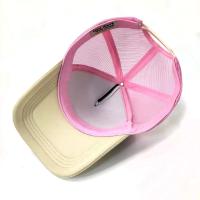 China Two Tone Mesh Foam Custom 3D Embroidery Trucker Hats Powder Puff Print Special Mixed Colors for sale