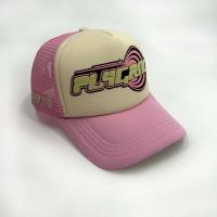 China Puff Print Foam Mesh Trucker Caps Powder Puff Printing Personalized Cap for sale