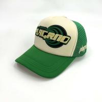 China Puff Print Foam Mesh Trucker Caps Powder Puff Printing Personalized Cap for sale