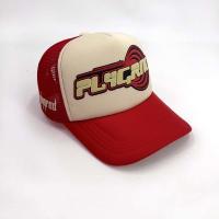 China Puff Print Foam Mesh Trucker Caps Powder Puff Printing Personalized Cap for sale
