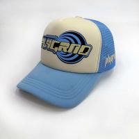 China Puff Print Foam Mesh Trucker Caps Powder Puff Printing Personalized Cap for sale