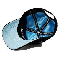 China Streetwear Dad Hats Custom Metal Tag Angel Text Cross patch Embroidery Silk Lining With Brand Tube Printed Cotton for sale