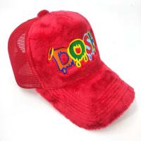 China Fluffy Furry Mesh Trucker Caps Fuzzy Fur Baseball Custom Snapback Snapback Cap for sale