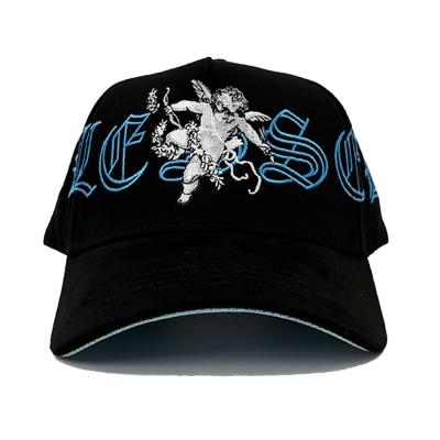 China Sports Suede Baseball Caps 5 Panel Curved Brim Satin Lined Custom Embroidered Logo for sale