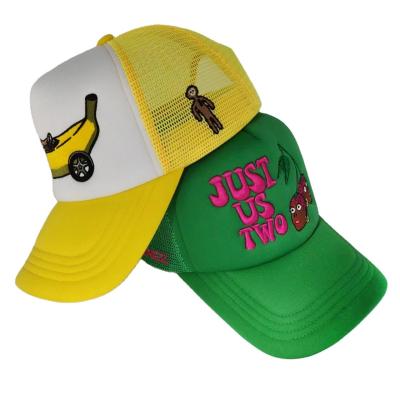 China Ing 3D Embroidery Mesh Foam 5 Panel Trucker Cap Embroidered Snapback Gorras for sale