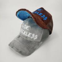 China Fluffy Velvet Suede Leather Custom 3D Embroidery Trucker Hats Fur Fitted UV Mix Color for sale