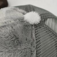 China Fluffy Velvet Suede Leather Custom 3D Embroidery Trucker Hats Fur Fitted UV Mix Color for sale